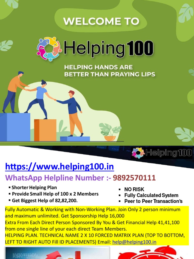 Helping 100 Plan | PDF | Computer Mediated Communication | Information Age