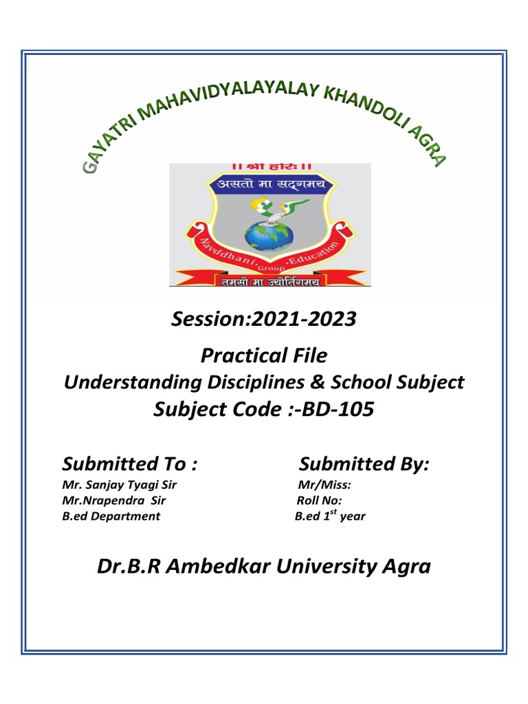 Session:2021-2023 Practical File Subject Code:-BD-105 | PDF | Computers | Technology & Engineering