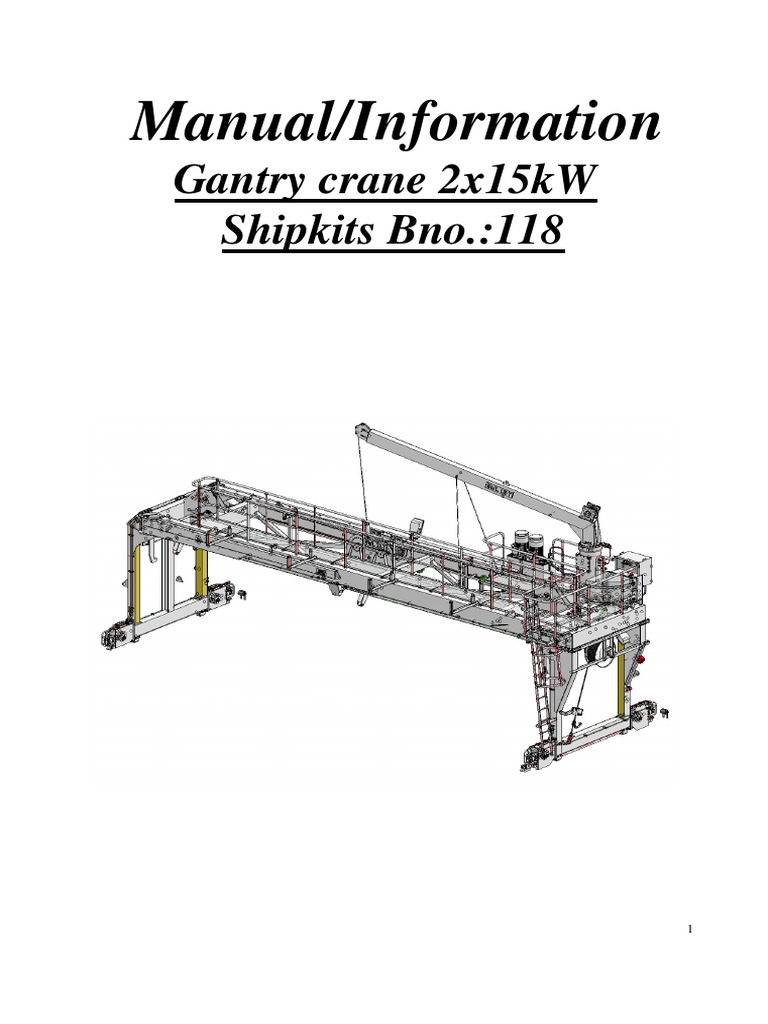 420118-Gantry Crane Manual | PDF | Crane (Machine) | Equipment