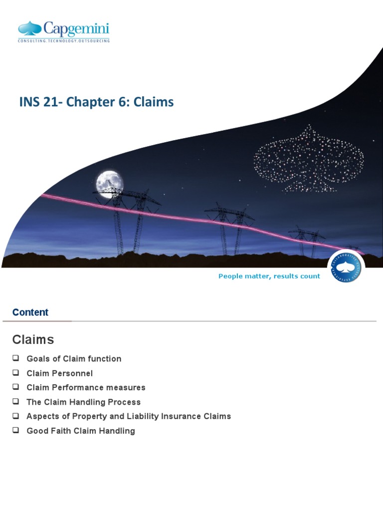 INS 21 Chapter 6-Claims | PDF | Damages | Insurance