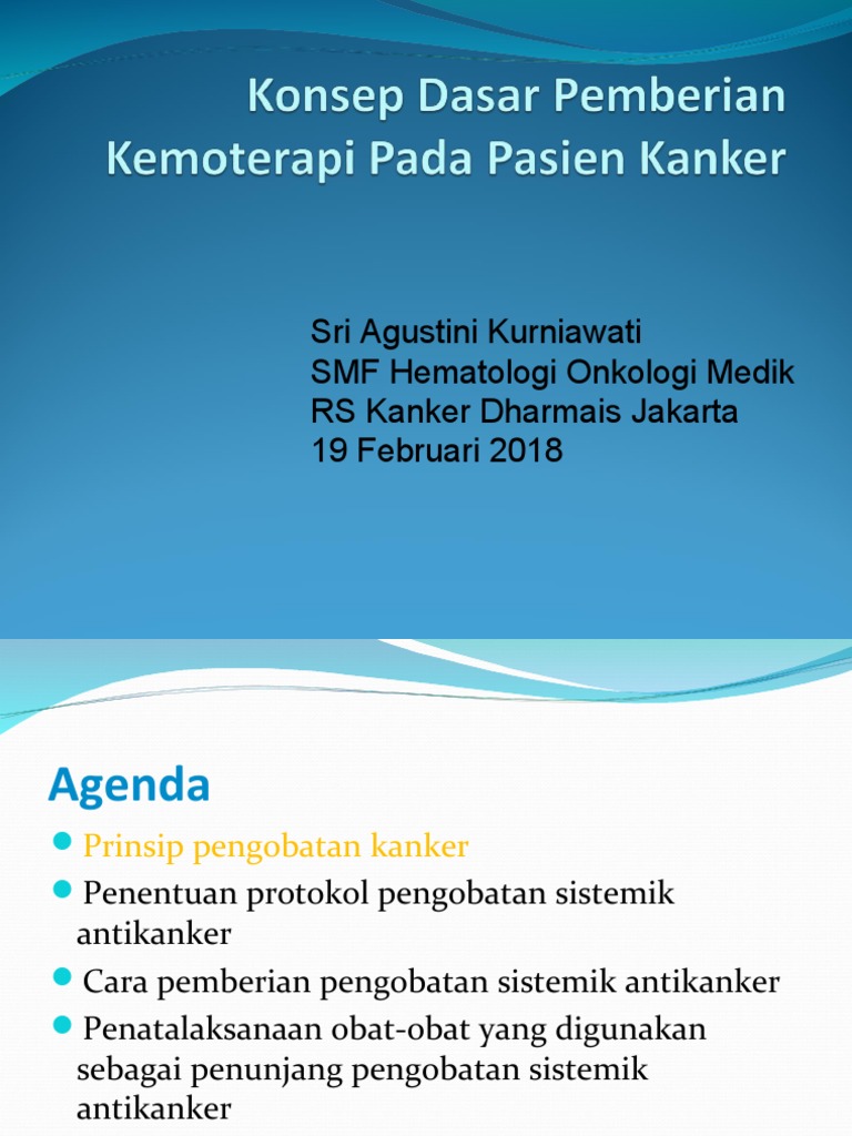 Konsep Dasar Pemberian Kemoterapi Pasien Kanker 19.02.2018 | PDF ...
