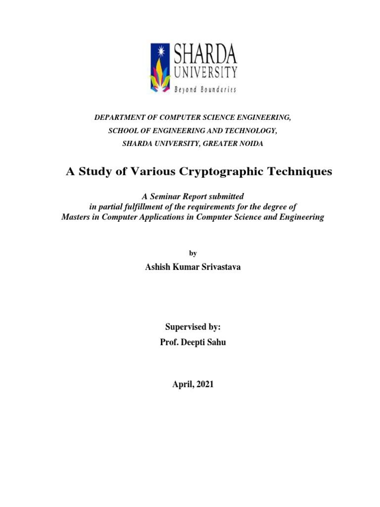 Cryptography Report Pdf Key Cryptography Cryptography