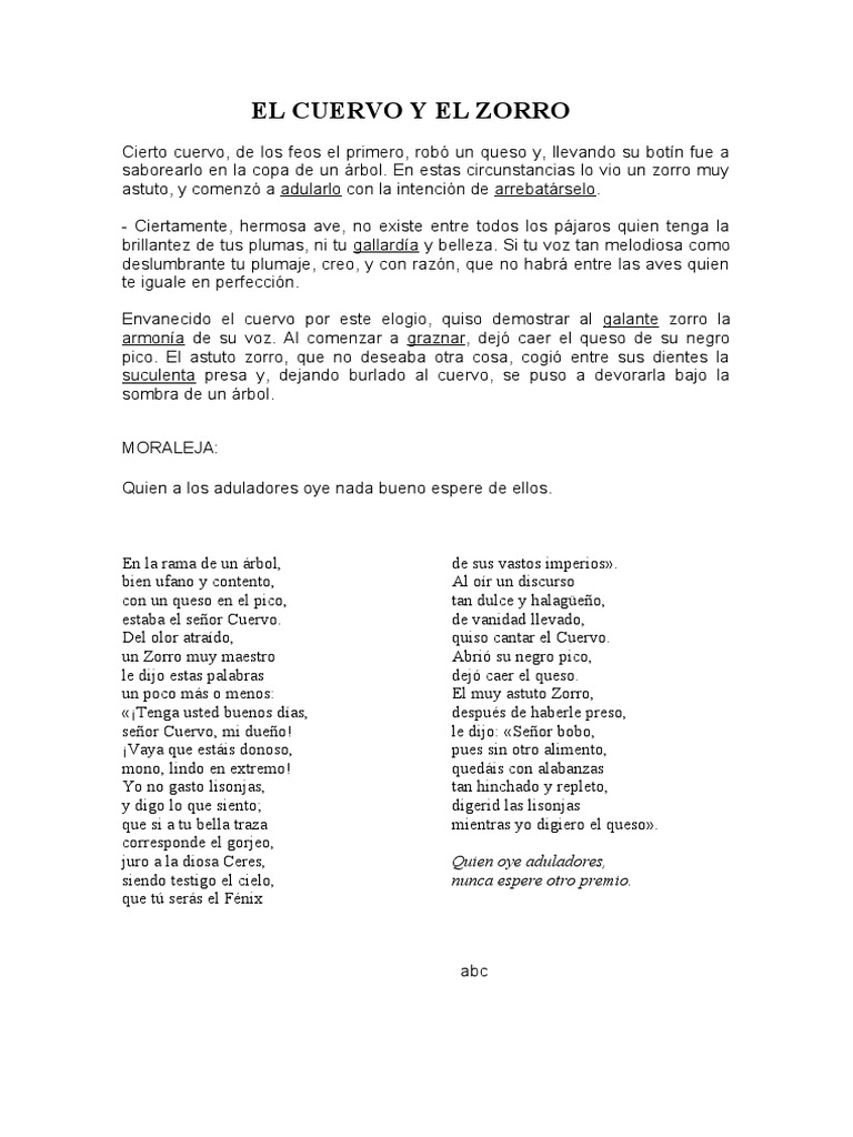 05 El Cuervo Y El Zorro Pdf
