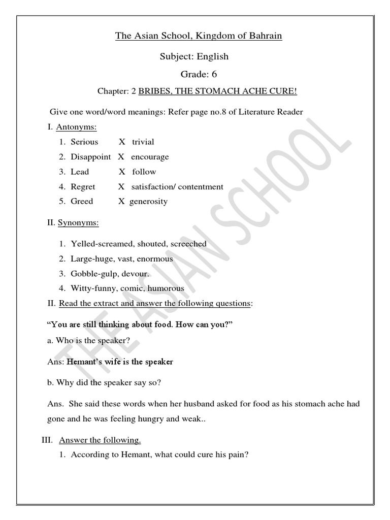 Grade 6 Literature Notes - June | PDF