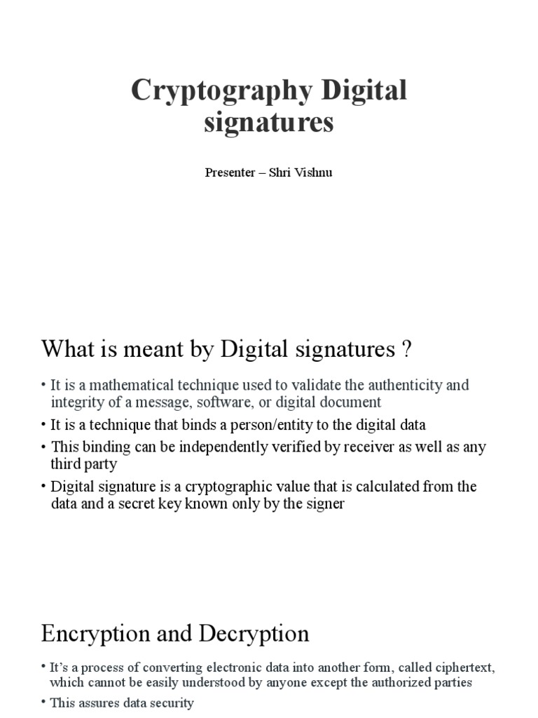 Understanding Digital Signatures in Cryptography | PDF