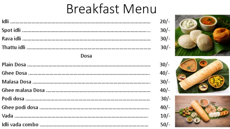 Breakfast Menu | PDF