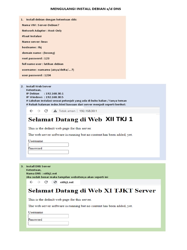 Tugas ASJ - Install Debian S.D DNS Dari Awal | PDF | Komputer