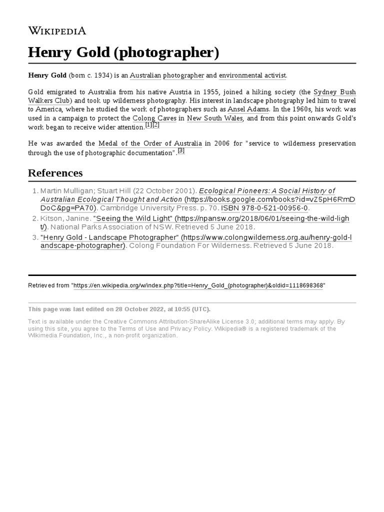 Henry Gold (Photographer) | PDF