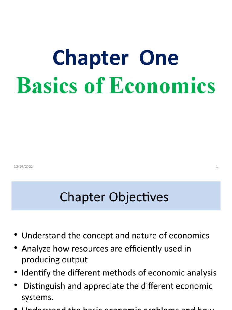 Basics of Economics ECSU 1 | PDF | Economics | Macroeconomics