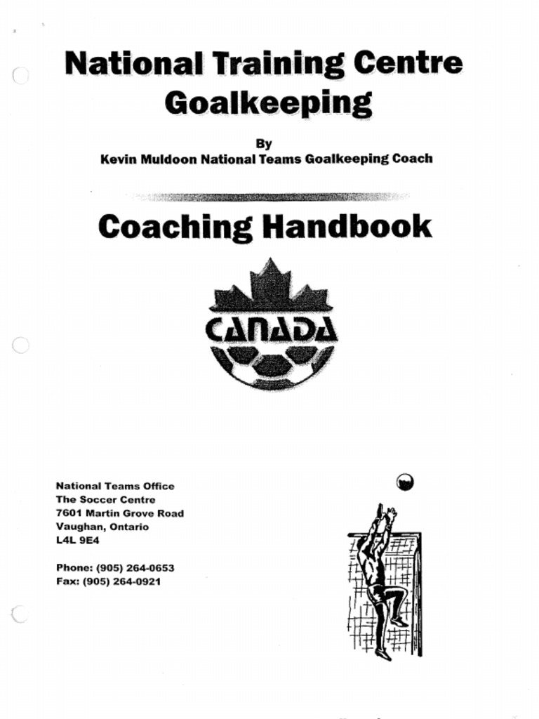 Goalkeeper Coaching Handbook Pdf Sport Variants Sports