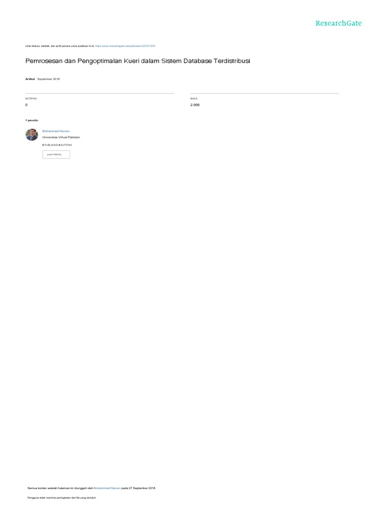 12 - Query Processing and Optimalization - En.id | PDF