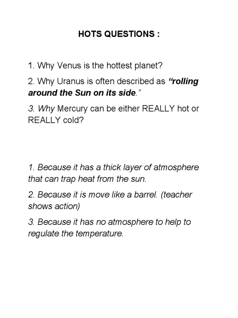 Hots Questions | PDF