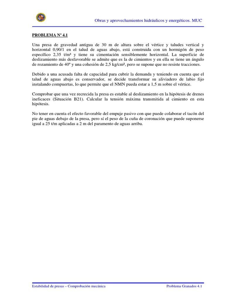 Ejercicio 4-1 - Granados - Enunciado | PDF