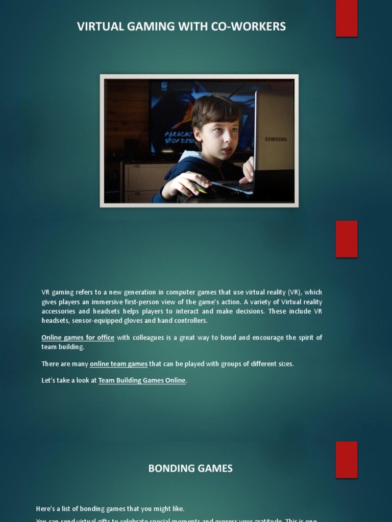 Virtual Gaming With Co-Workers | PDF | Virtual Reality | Interactivity