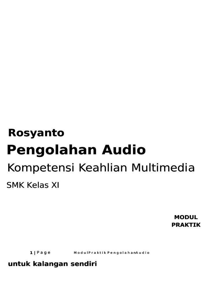 Modul Menggunakan Adobe Audition cs6 | PDF