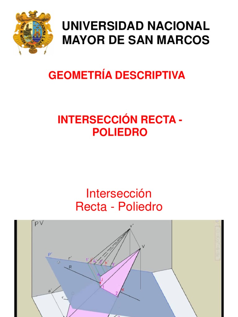 Interseccion Recta Poliedros | PDF | Línea (geometría) | Geometria plana)