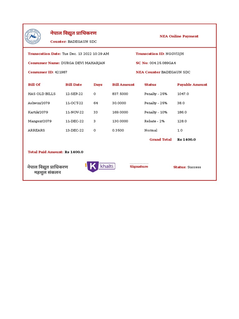 TransactionReport NGGVI3JH | PDF