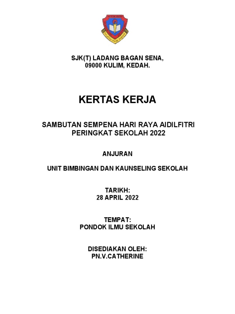 Kertas Kerja Bimbingan Dan Kaunseling | PDF