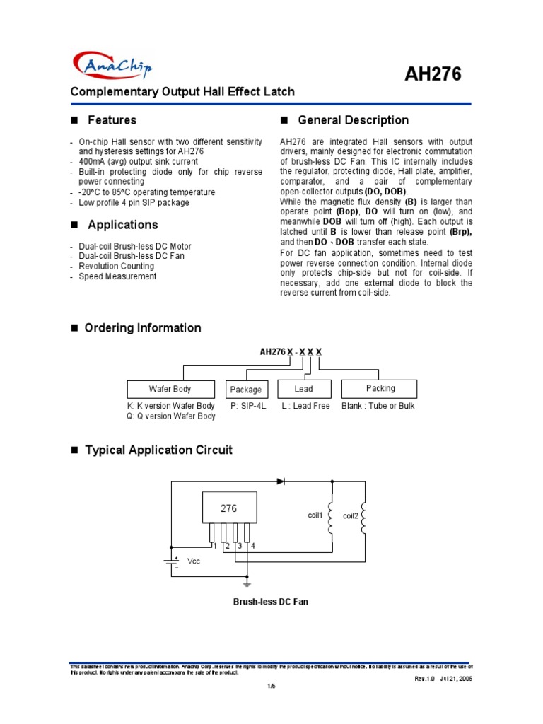 Complementary Output Hall Effect Latch: A Detailed Overview and ...