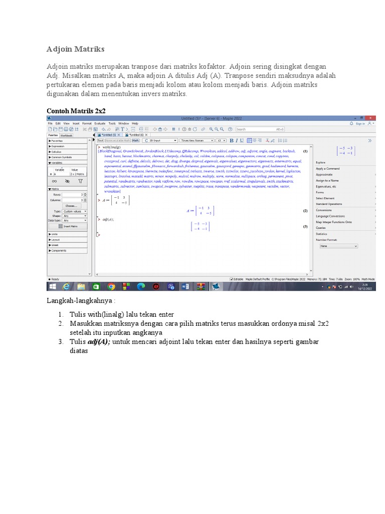 Adjoin Matriks | PDF