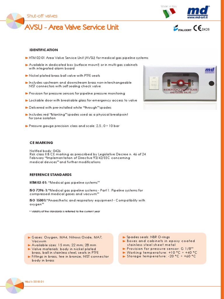 H641X.2018.01 AVSU Area Valve Service Unit Module 1 | PDF | Valve ...