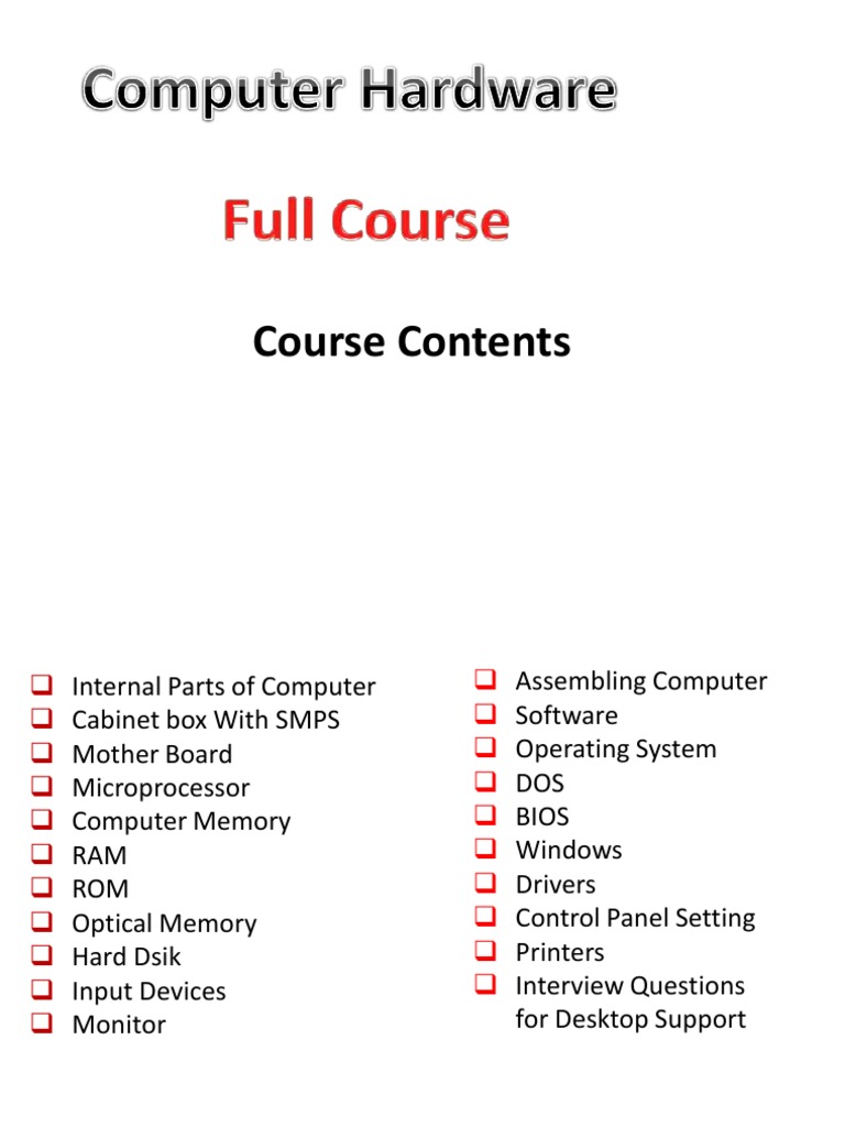 Course Contents | PDF | Random Access Memory | Dynamic Random Access Memory