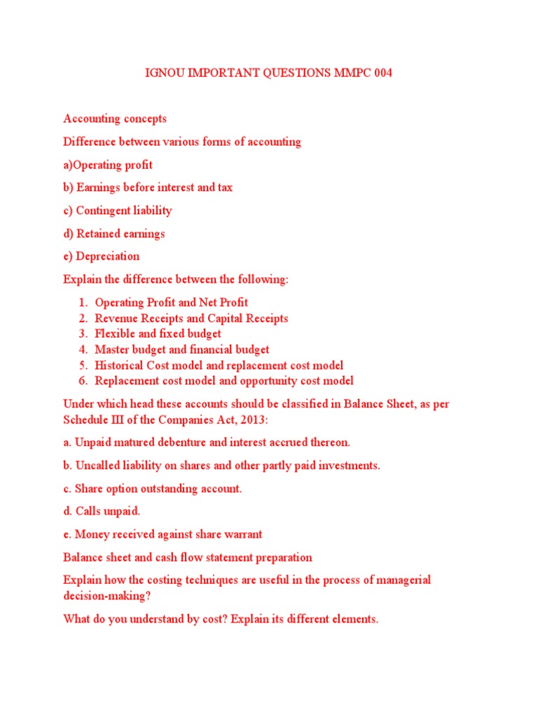 Ignou Important Questions MMPC 004 | PDF | Budget | Labour Economics