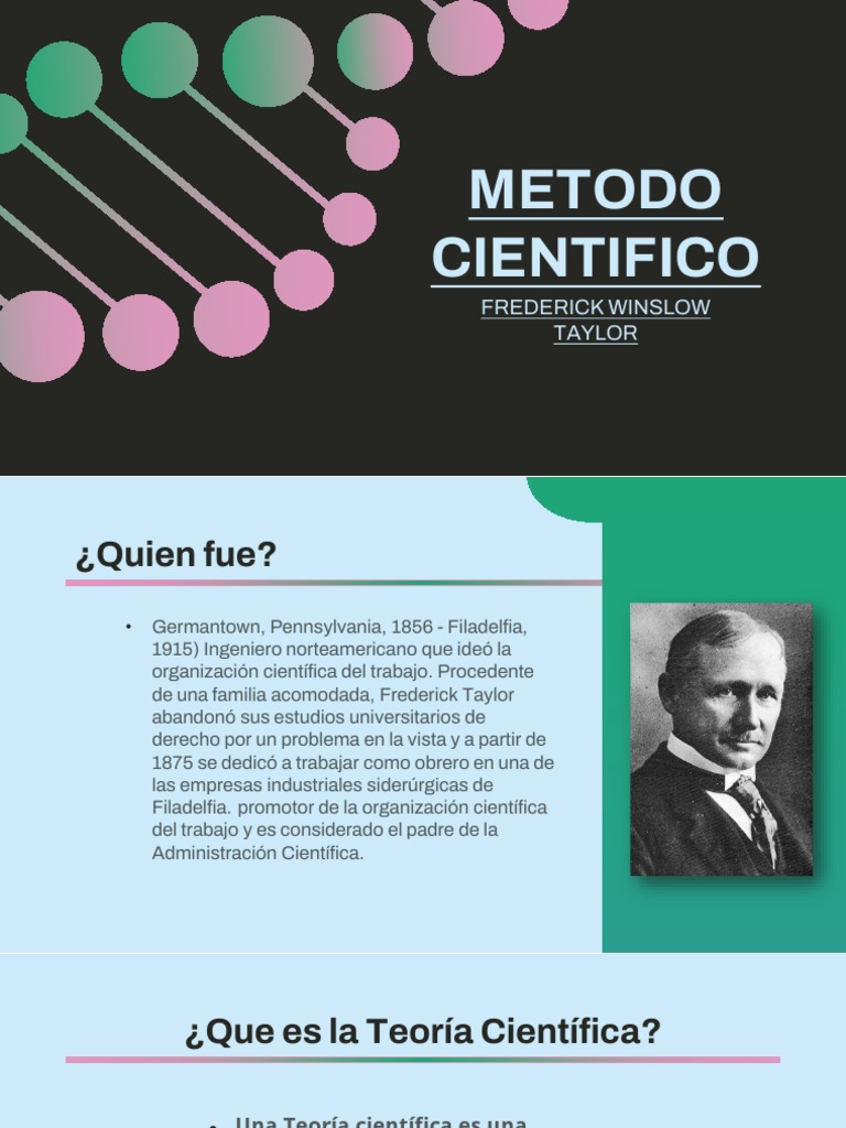 Teoria Cientifica Administrativa de Taylor | PDF | Teoría | Planificación