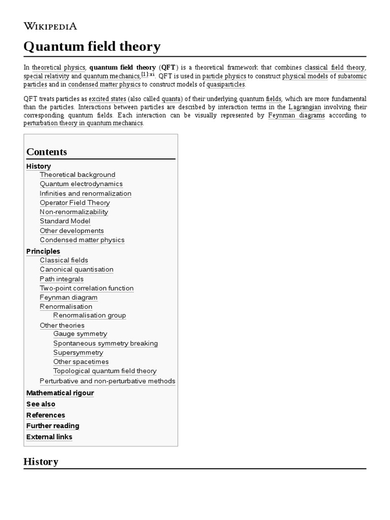 Quantum Field Theory | PDF | Quantum Field Theory | Field (Physics)