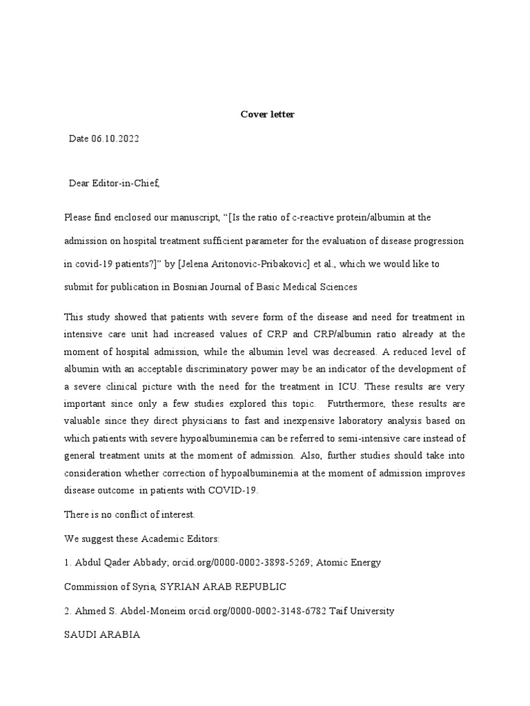 Cover Letter CRP | PDF