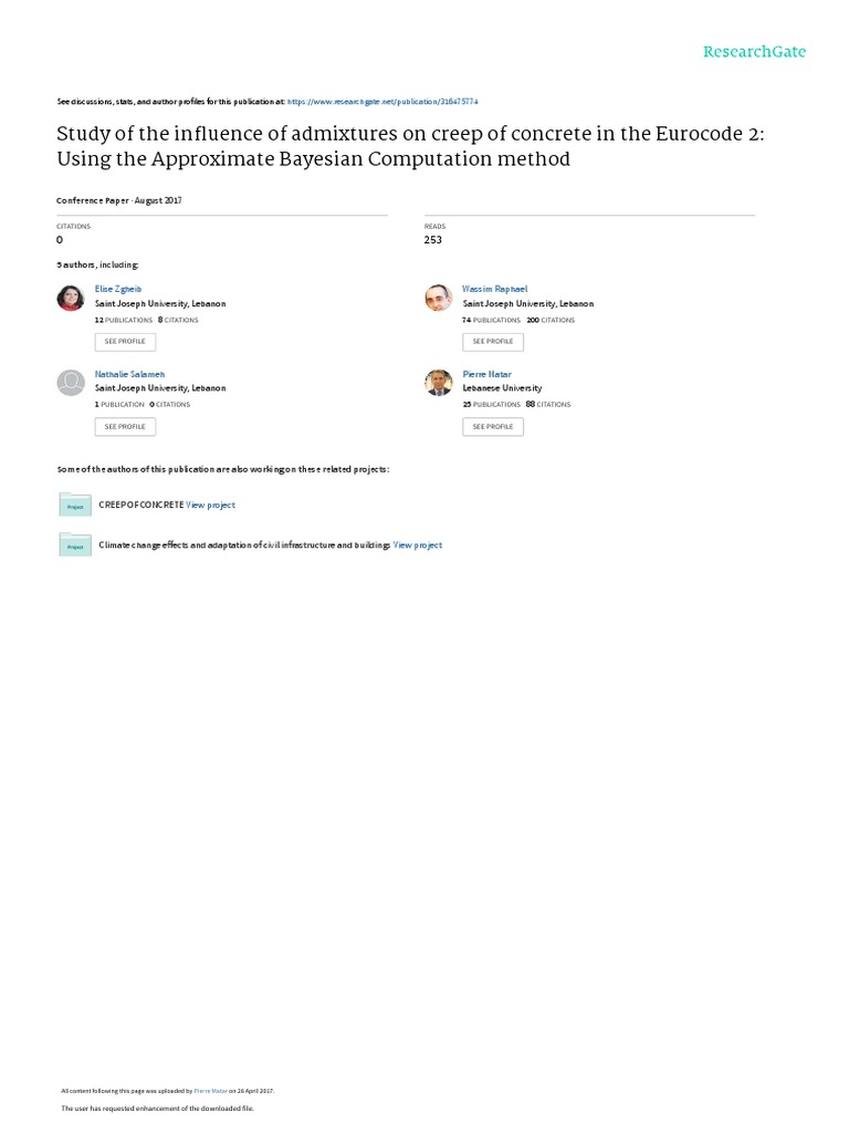 Studyofthe Influenceof Admixtureson Creepof Concreteinthe Eurocode 2 Usingthe Approximate ...