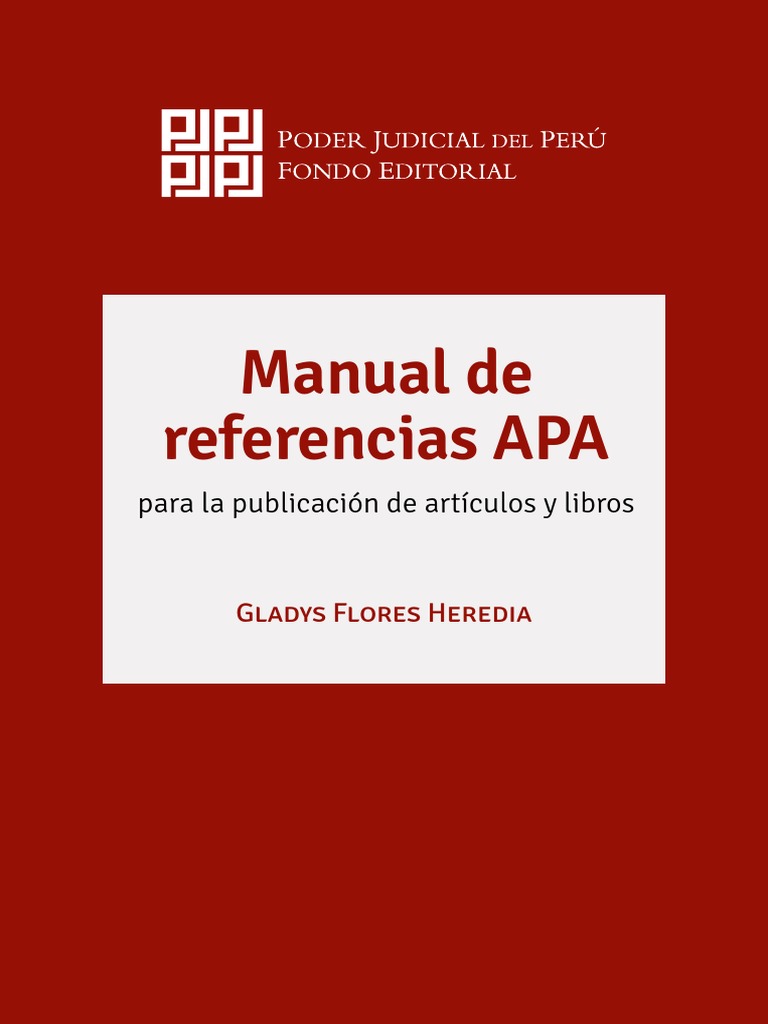 Manual de Referencias APA para La Publicación de Artículos y Libros ...