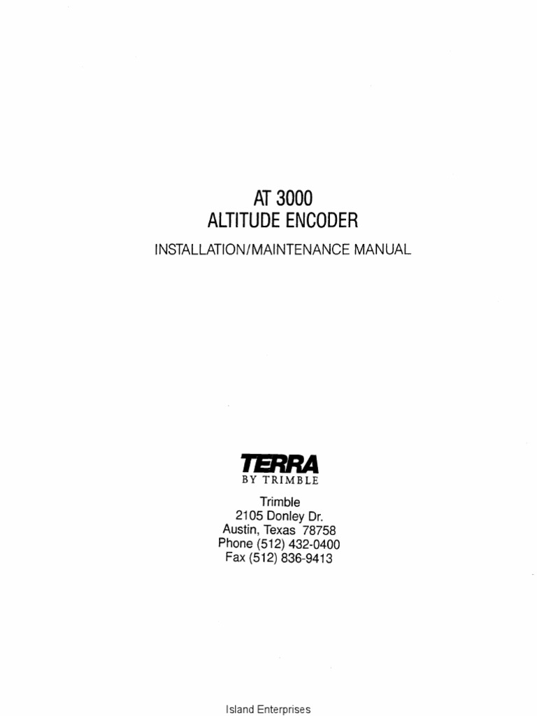 Terra at 3000 Altitude Encoder Digitizer IMM | PDF | Coaxial Cable ...