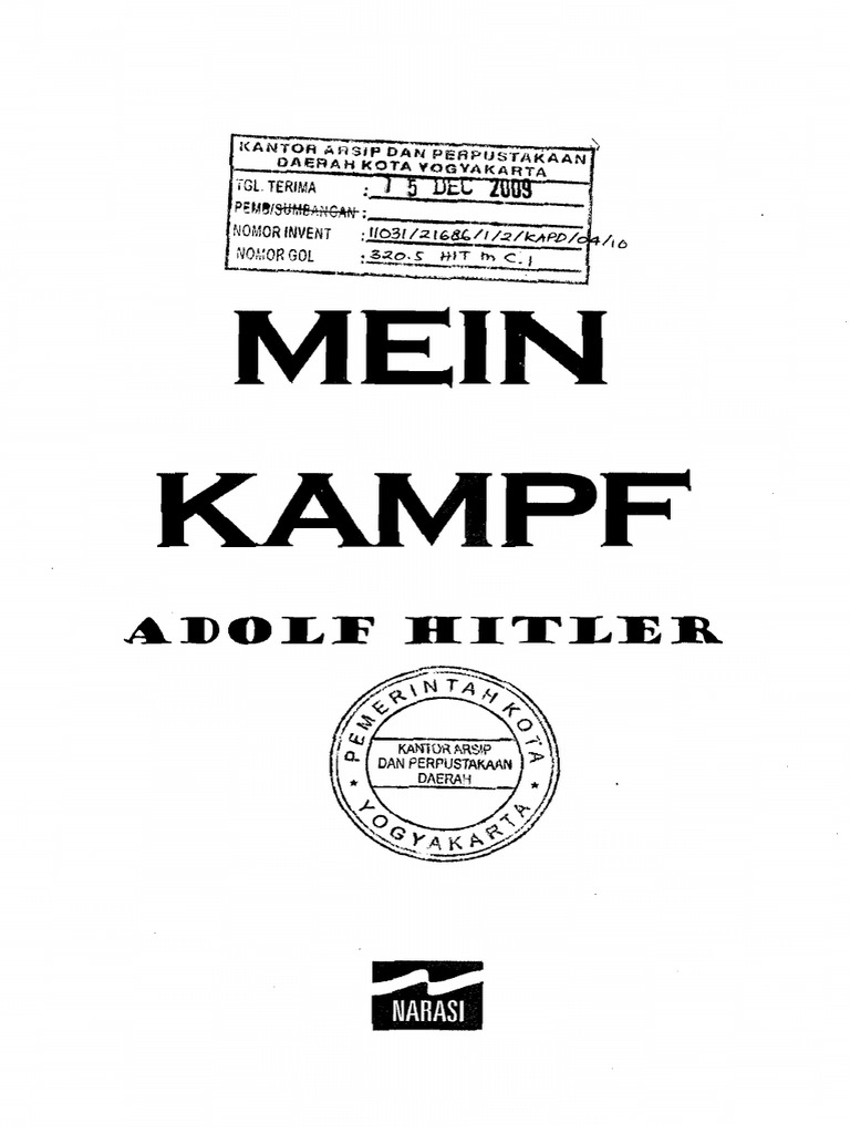 Mein Kampf Perjuanganku Bahasa Indonesia | PDF