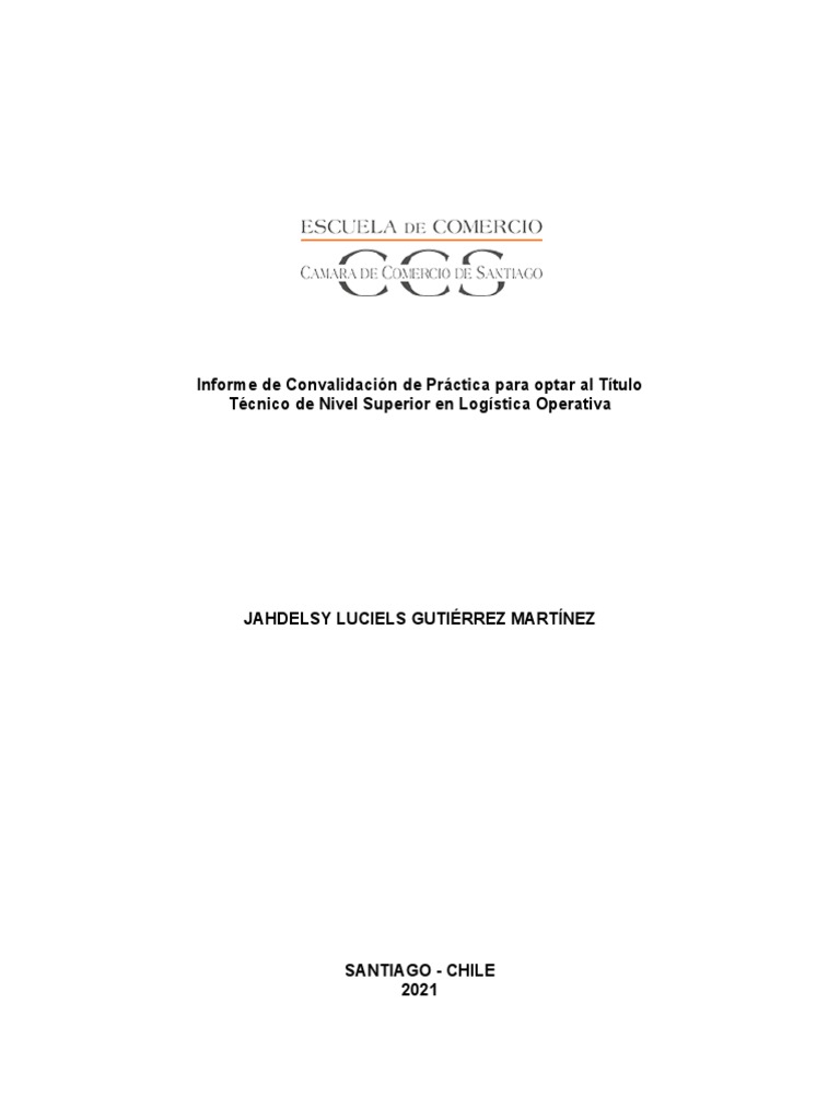 Informe de Convalidación de Práctica para Optar Al Título - Docxjahde | PDF | Gestión de ...