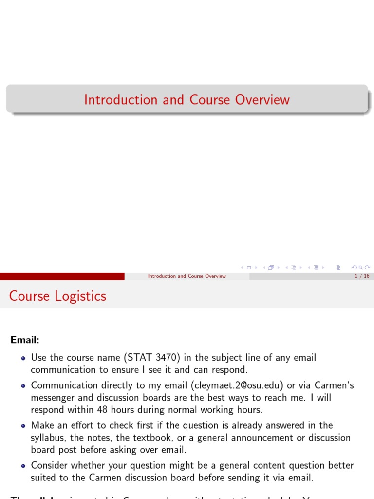 Introduction and Course Overview | PDF | Statistics | Statistical Inference