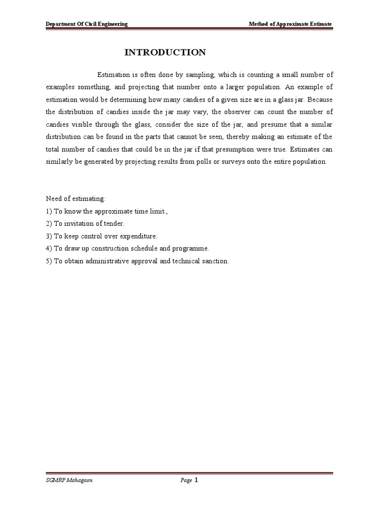 EAC Project | PDF | Estimation | Volume