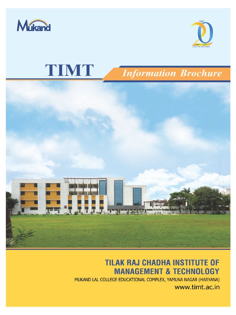 Timt Brochure Detailed | PDF