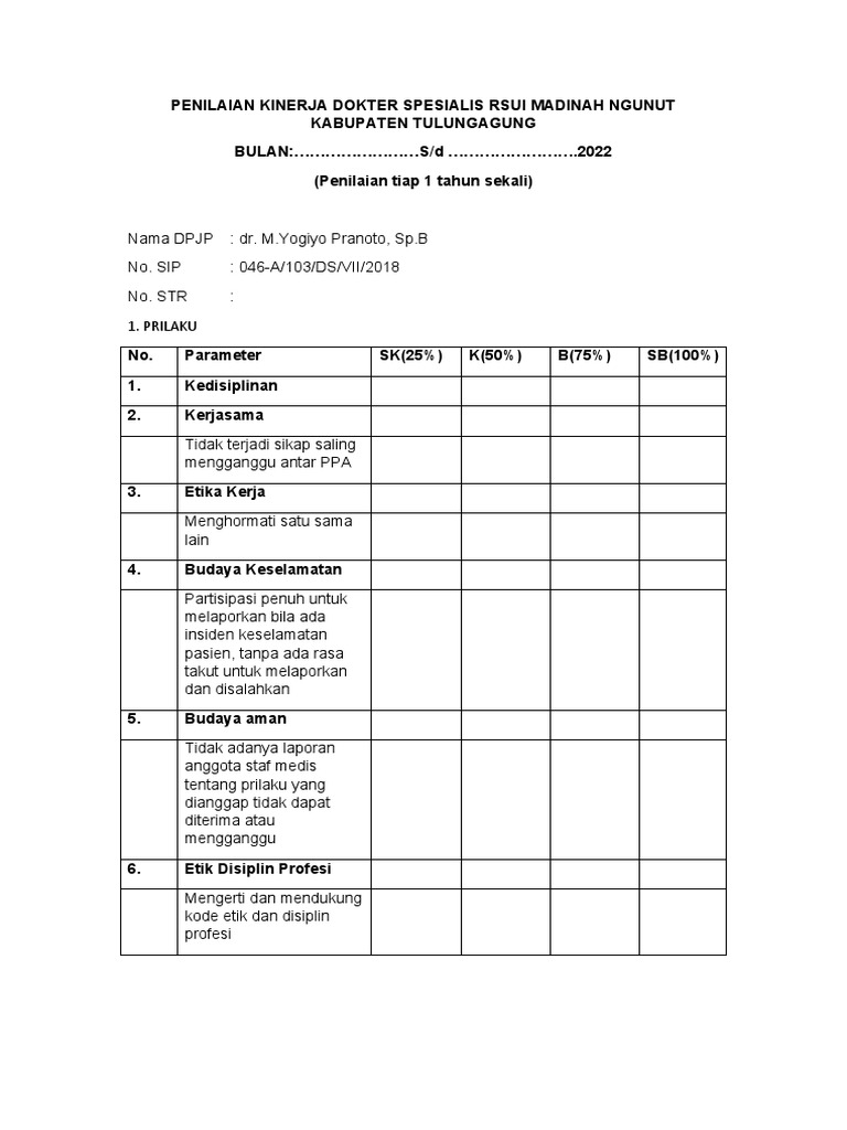 Form OPPE Baru | PDF | Pengembangan Diri