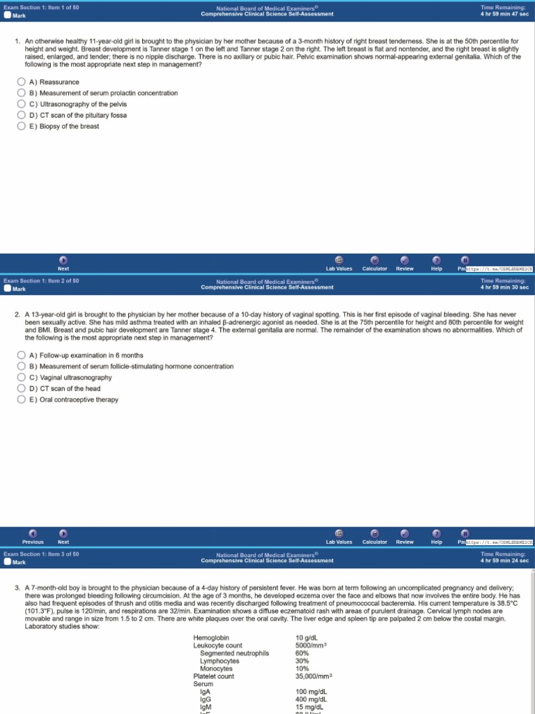 NBME 10 - Questions | PDF