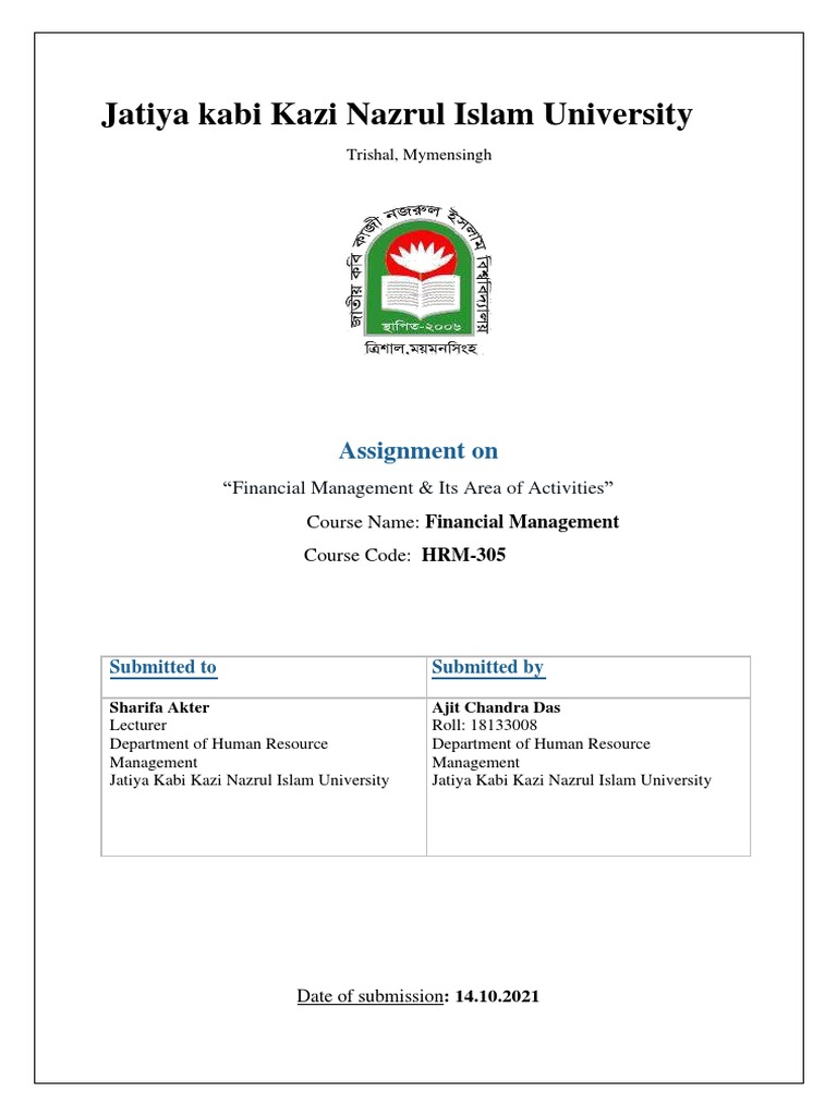 Ajit Das - 18133008 (A-1) | PDF | Valuation (Finance) | Financial Capital