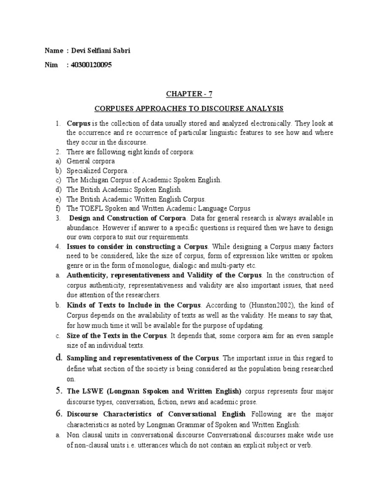 Corpus Approaches to Discourse Analysis | PDF | Genre | Discourse