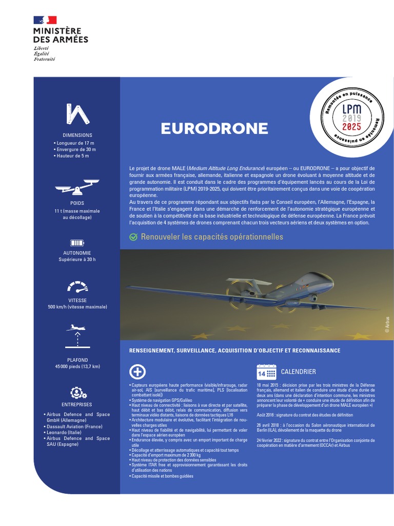 Fiche LPM Eurodrone | PDF | Drone | Aviation