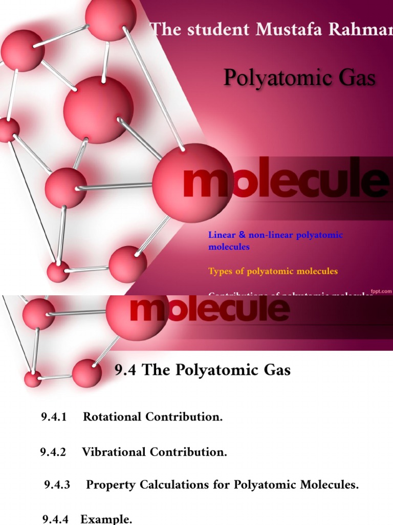 Polyatomic Gas | PDF | Gases | Molecules