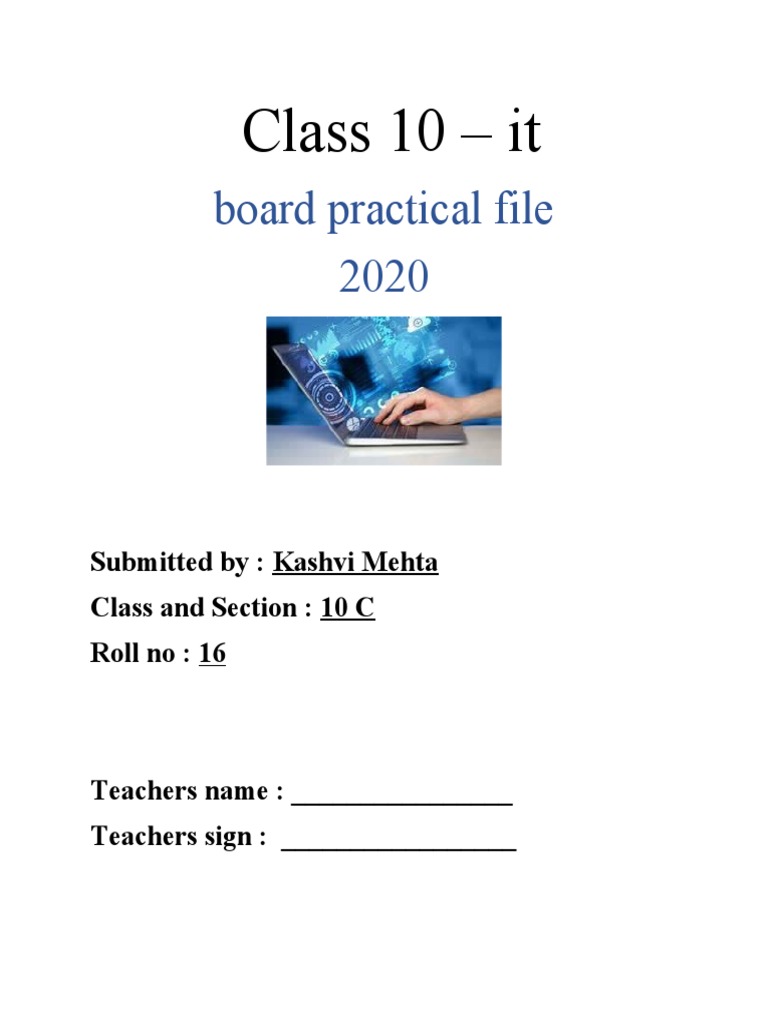 Computer Practical File Pdf Word Press Spreadsheet