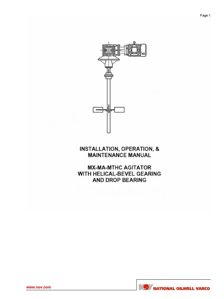 MX MA MTHC Agitators | PDF | Bearing (Mechanical) | Vehicles