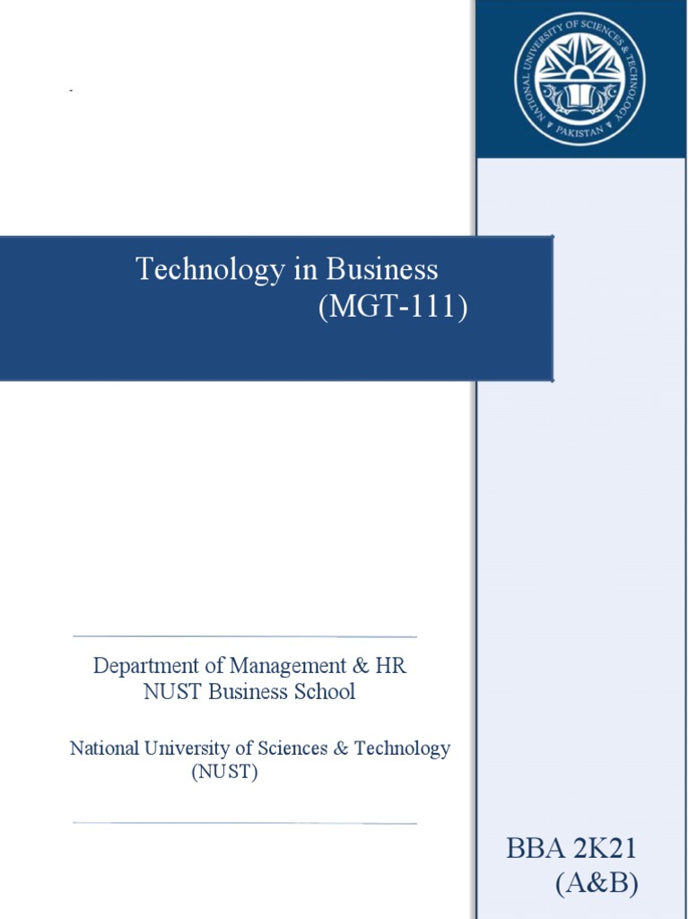 Course Outline - Technology in Business | PDF | Innovation | Startup ...