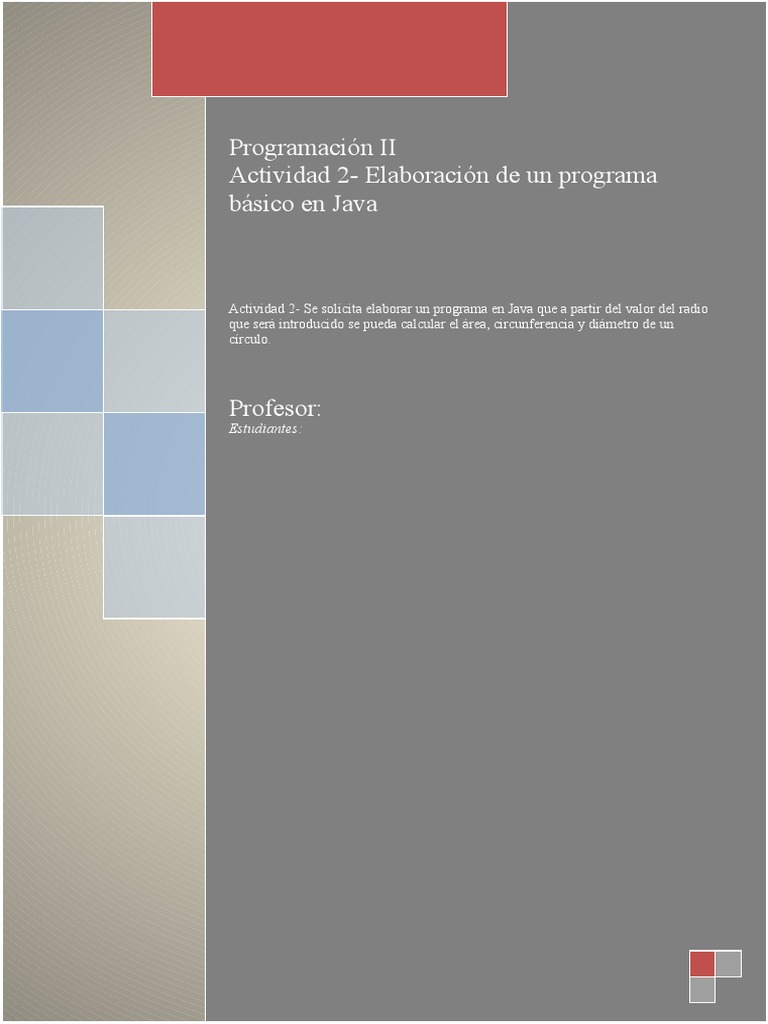Programa Java: Cálculo de Círculo | PDF | Java (lenguaje de programación) | Software