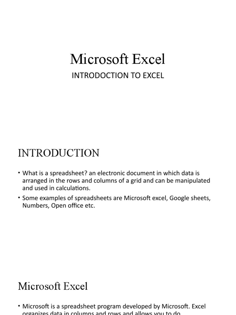 1.1 Excel Part1 | Download Free PDF | Subtraction | Microsoft Excel