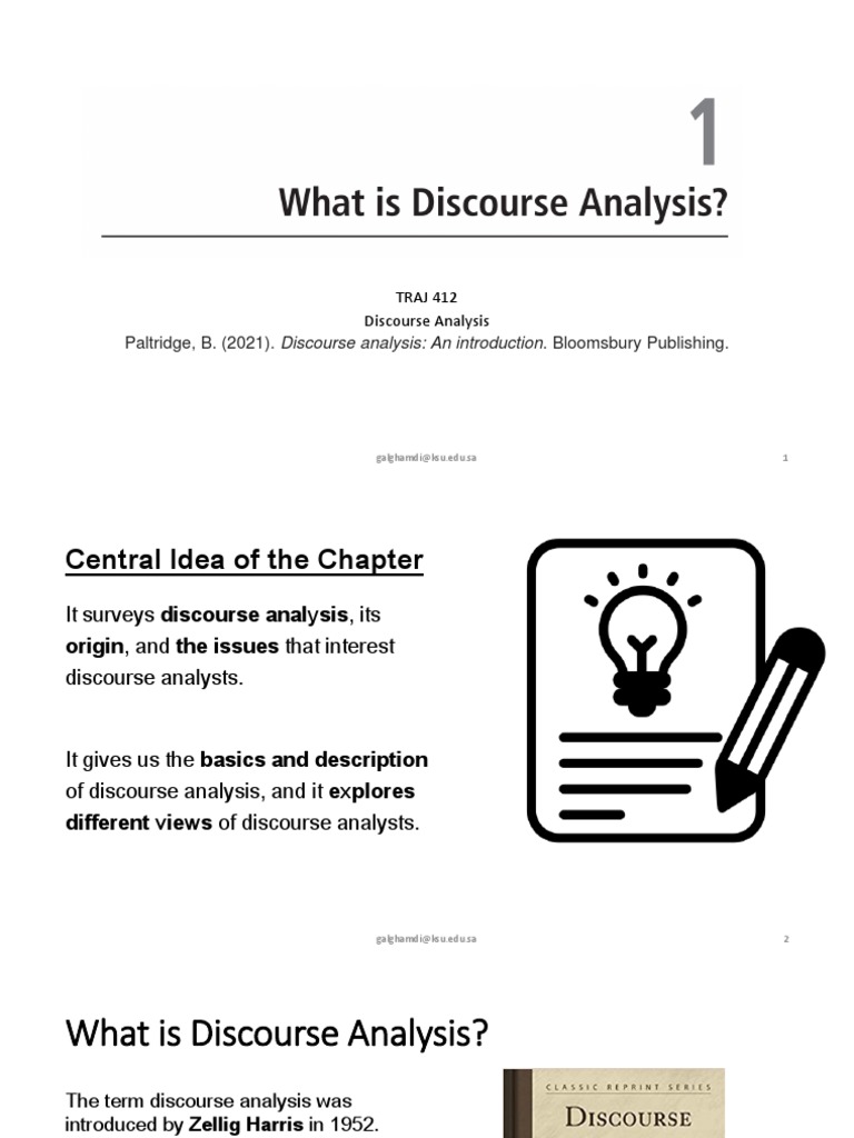 What Is Discourse Analysis | PDF | Discourse | Context (Language Use)
